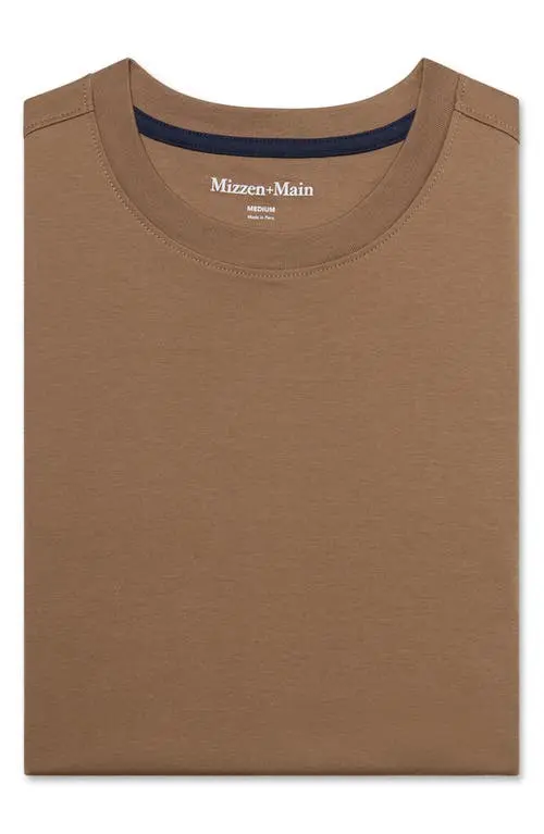 Mizzen+main Palmer Trim Fit Pima Cotton T-shirt - Mocha