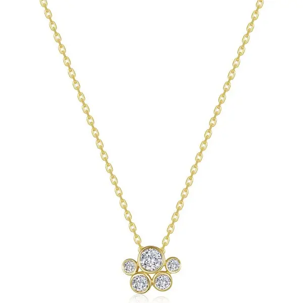Lafonn Bubble Cluster Simulated Diamond Necklace - White/gold