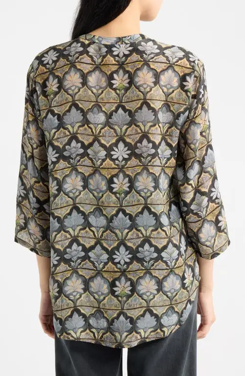 APNY Mandarin Collar Button-up Shirt
