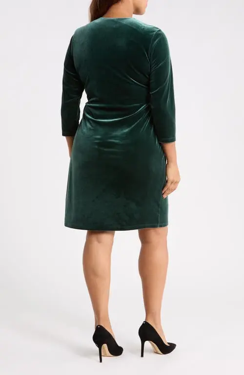Anne Klein Velvet Wrap Dress