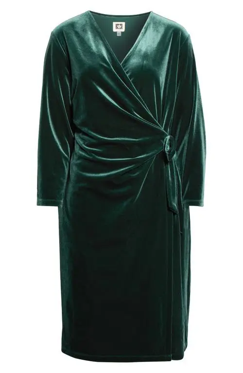 Anne Klein Velvet Wrap Dress