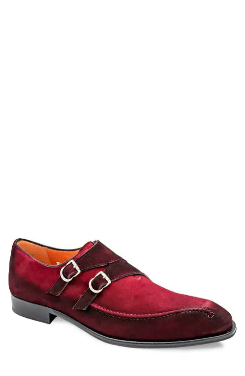Mezlan Cascade Double Monk Shoe - Wine