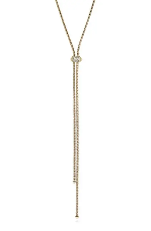 John Hardy Icon Stud Bolo Necklace, 14k Diamonds