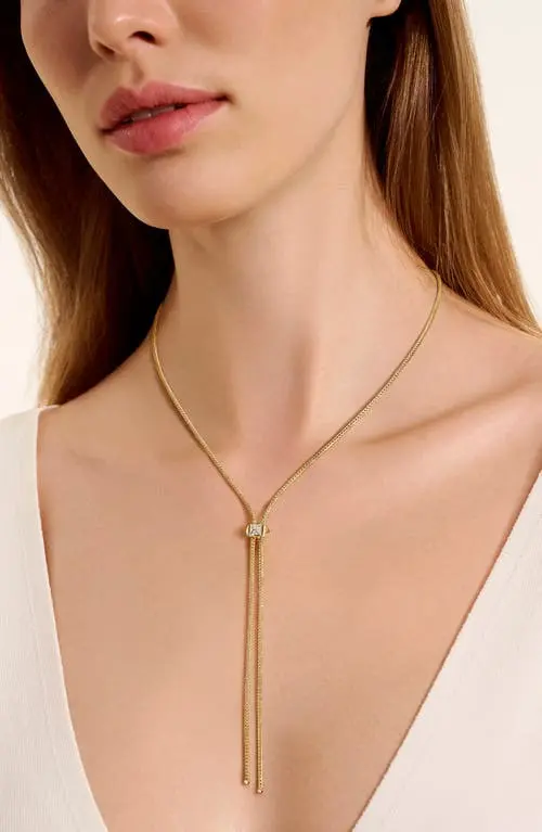 John Hardy Icon Stud Bolo Necklace, 14k Diamonds