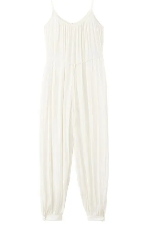Mango Belted Romper With Gathered Details - Off White