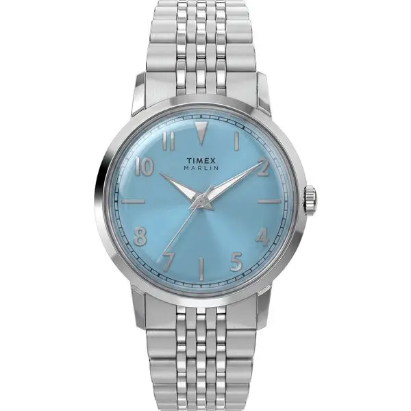 Timex® Marlin Stainless Steel Bracelet Watch - Blue/silver