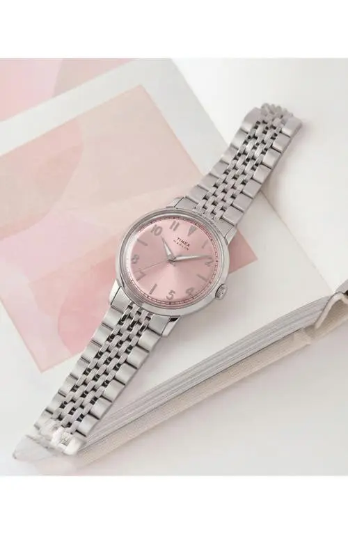Timex® Marlin Stainless Steel Bracelet Watch - Pink/silver