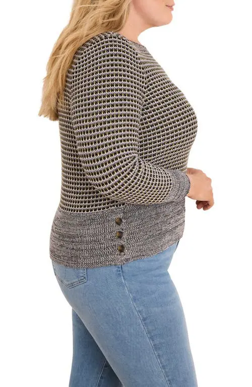 NIC+ZOE Marled Tuck Sweater