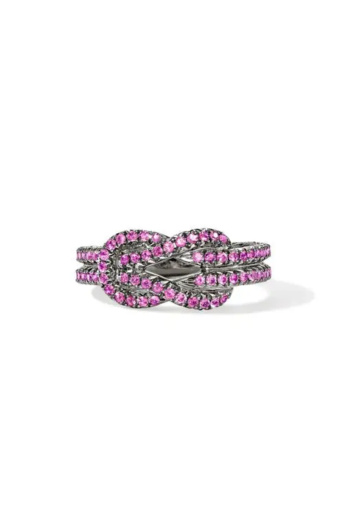 John Hardy Love Knot Ring, Sterling Pink Sapphire, 3.6mm