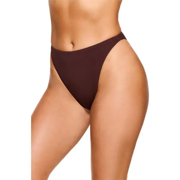 GOTTEX High Waist High Leg Bikini Bottom - Brown