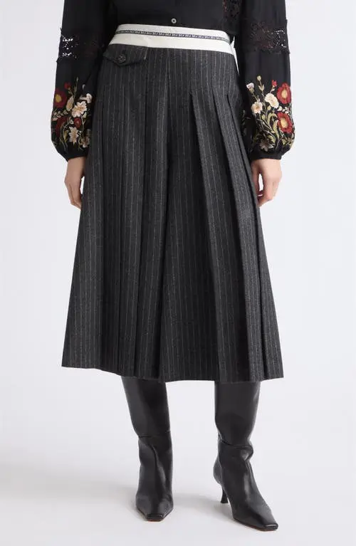 Sea Johanna Pinstripe Culottes - Gray