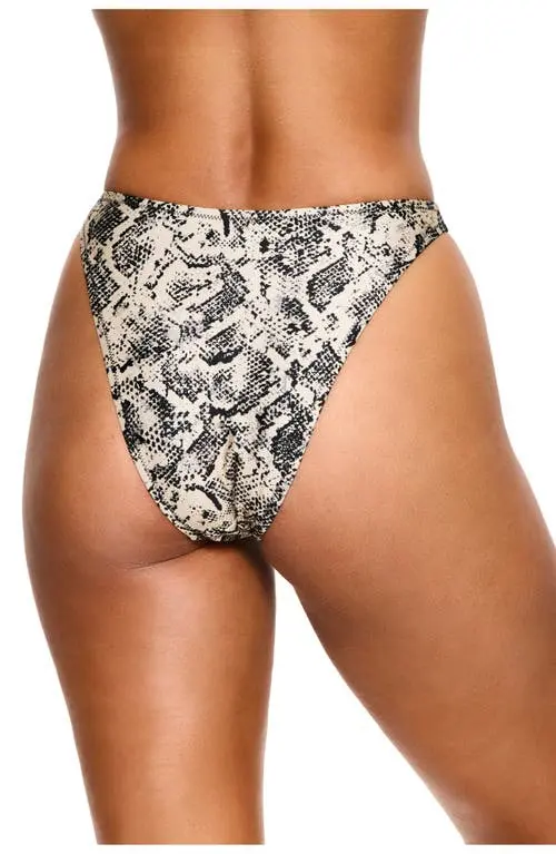 GOTTEX Silky Python High Waist High Leg Bikini Bottom Swimsuit