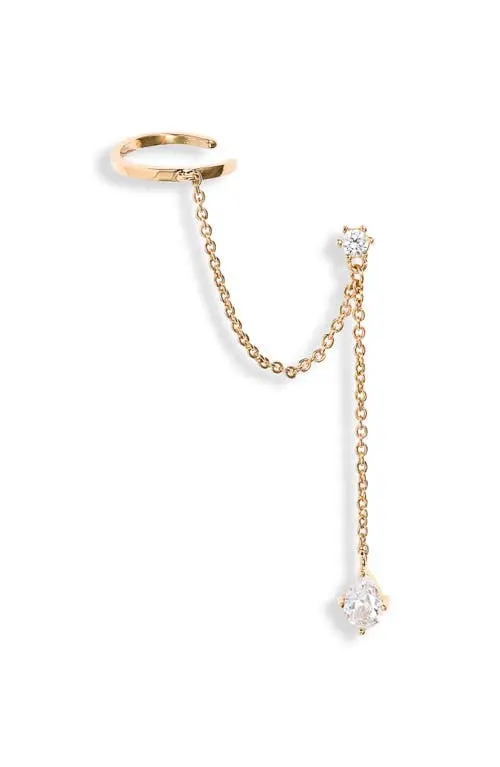 CHILD OF WILD Flare Cubic Zirconia Ear Cuff - Gold