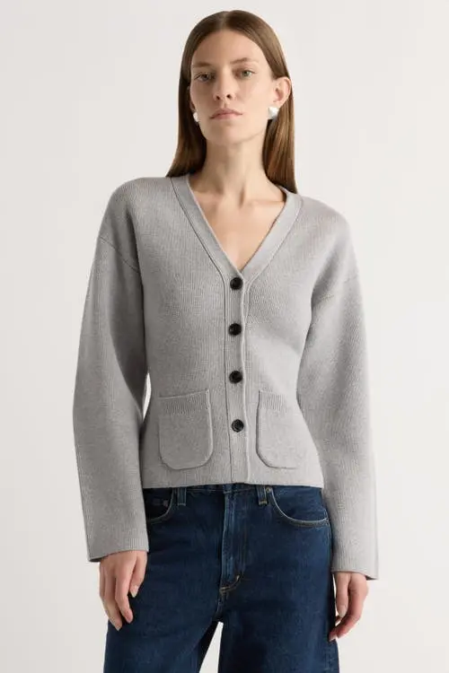 Modern Citizen Elinor Organic Cotton-wool V-neck Cardigan