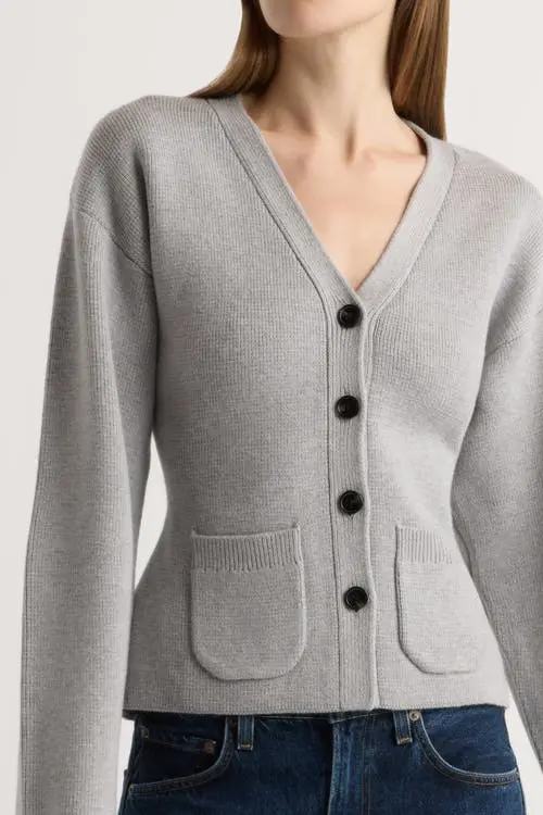 Modern Citizen Elinor Organic Cotton-wool V-neck Cardigan