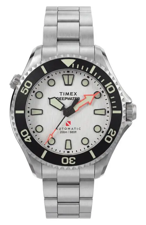 Timex® Deepwater Meridian Automatic Bracelet Watch - Silver