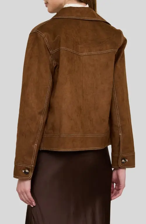ZOE AND CLAIRE Faux Suede Utility Jacket
