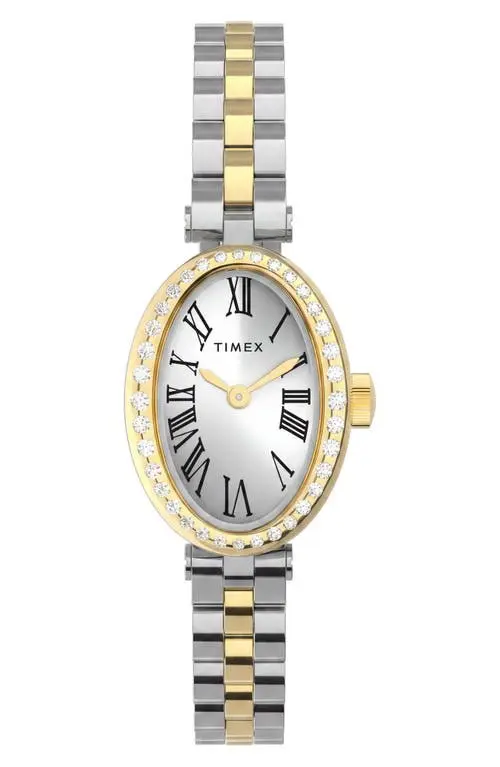 Timex® Cavatina Crystal Bezel Bracelet Watch
