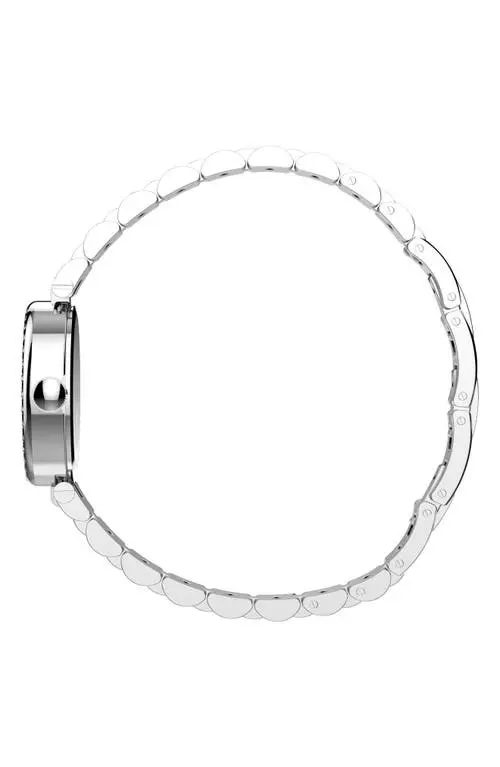 Timex® Cavatina Crystal Oval Link Bracelet Watch - Silver