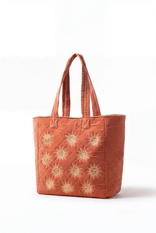 ELIZABETH SCARLETT Sun Goddess Velvet Tote