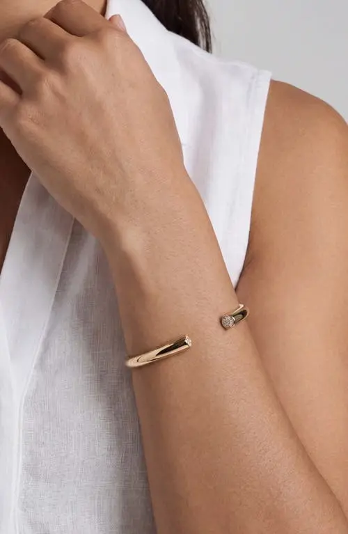 Ettika 18k Plated Crystal Open Cuff Bracelet