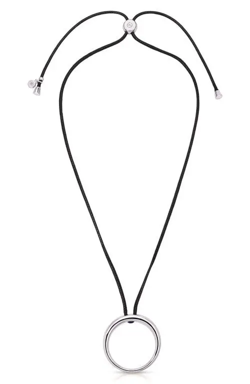 Ettika Eternal Orbit Cord Pendant Necklace - Silver