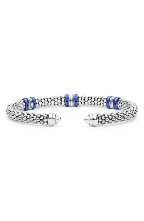 Lagos Caviar Marine Ceramic & 18k Gold Cuff