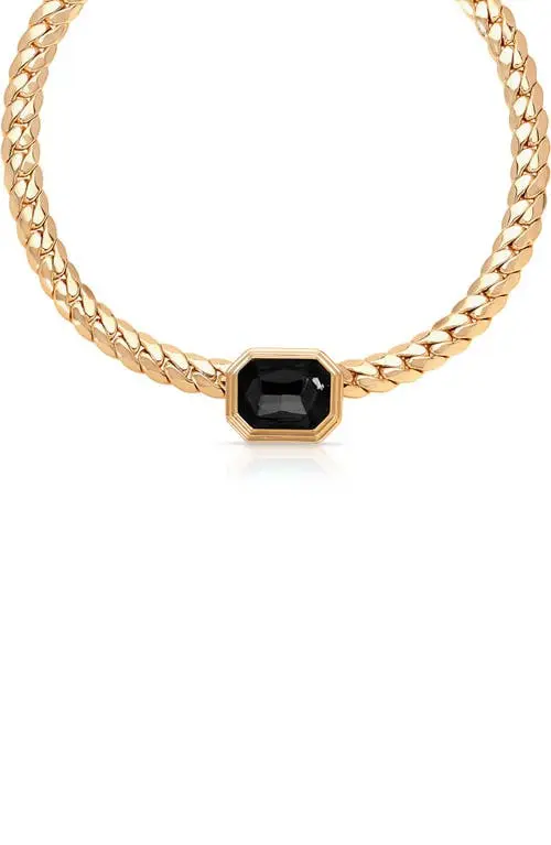 Ettika Emerald Deco Collar Necklace
