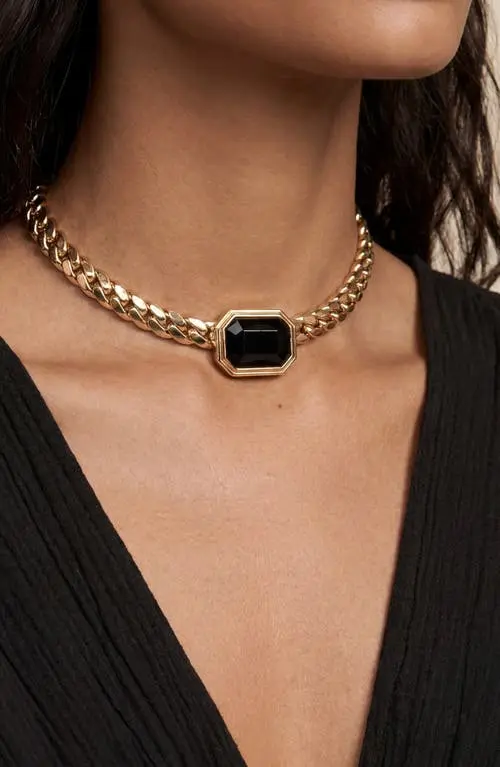 Ettika Emerald Deco Collar Necklace