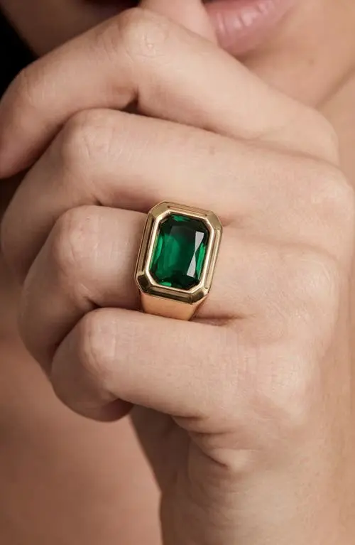 Ettika Crystal Signet Ring