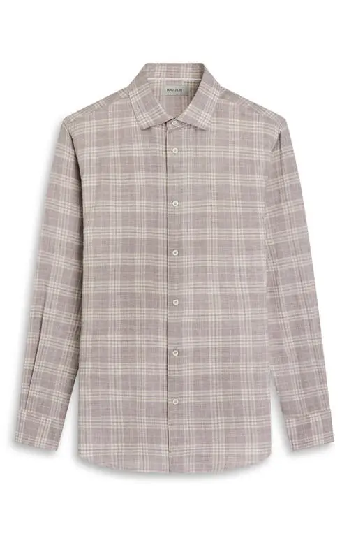 Bugatchi Axel Plaid Cotton & Wool Button Up Shirt