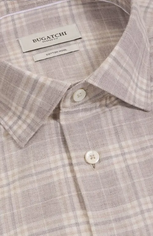 Bugatchi Axel Plaid Cotton & Wool Button Up Shirt
