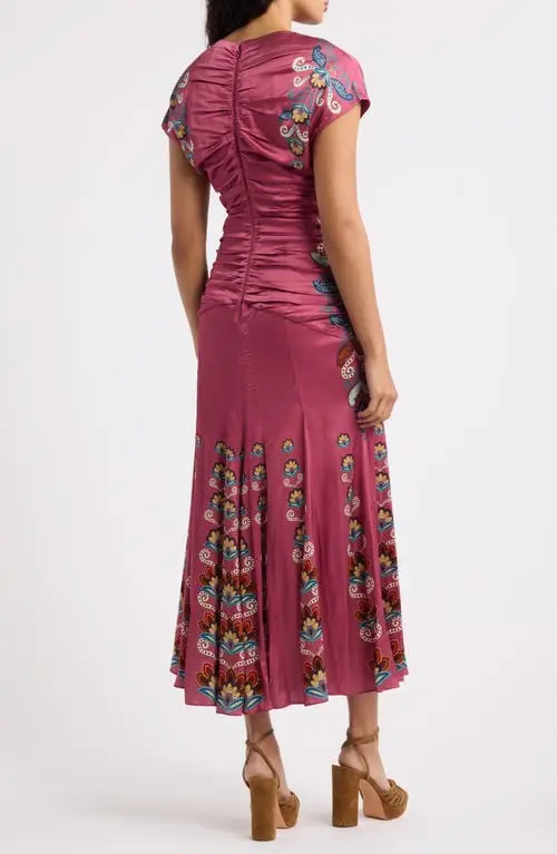 Farm Rio Embroidered V-neck Maxi Dress