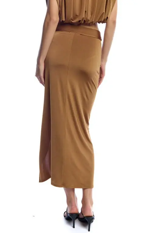 LBLC THE LABEL Ferris Draped Midi Skirt