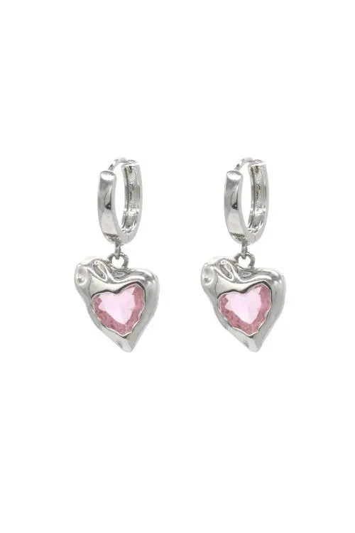 VELVET LUNA Liquid Heart Charm Earrings