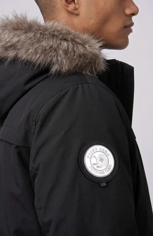POINT ZERO Faux Fur Hooded Parka