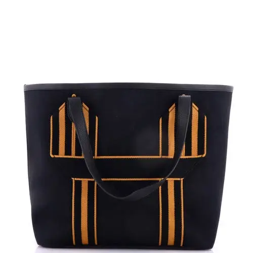 Hermès Pursangle Tote Canvas With Leather