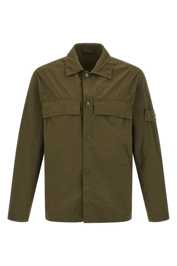 Stone Island Badge Ghost' Overshirt - Green