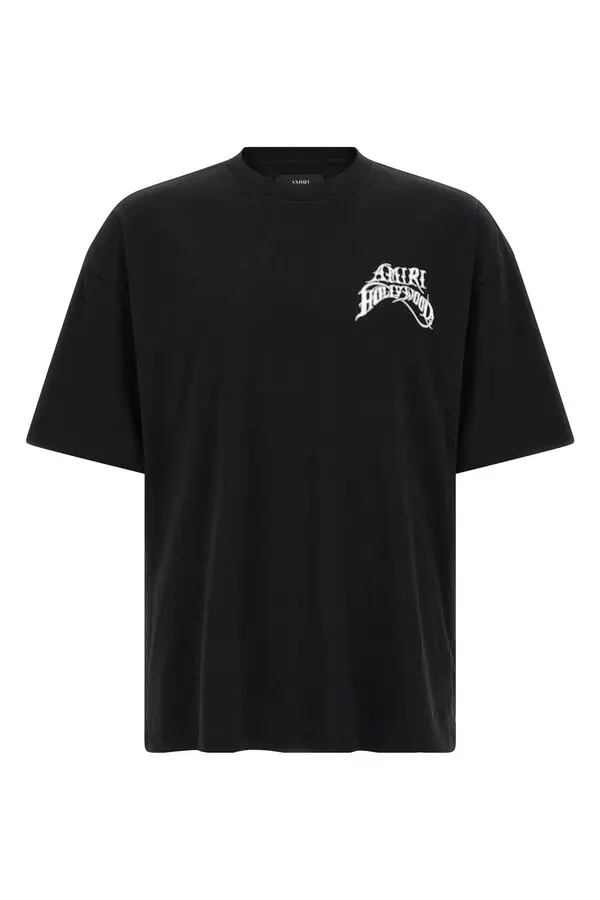 Amiri T-shirt With 'hollywood Lj Skate' Logo - Black