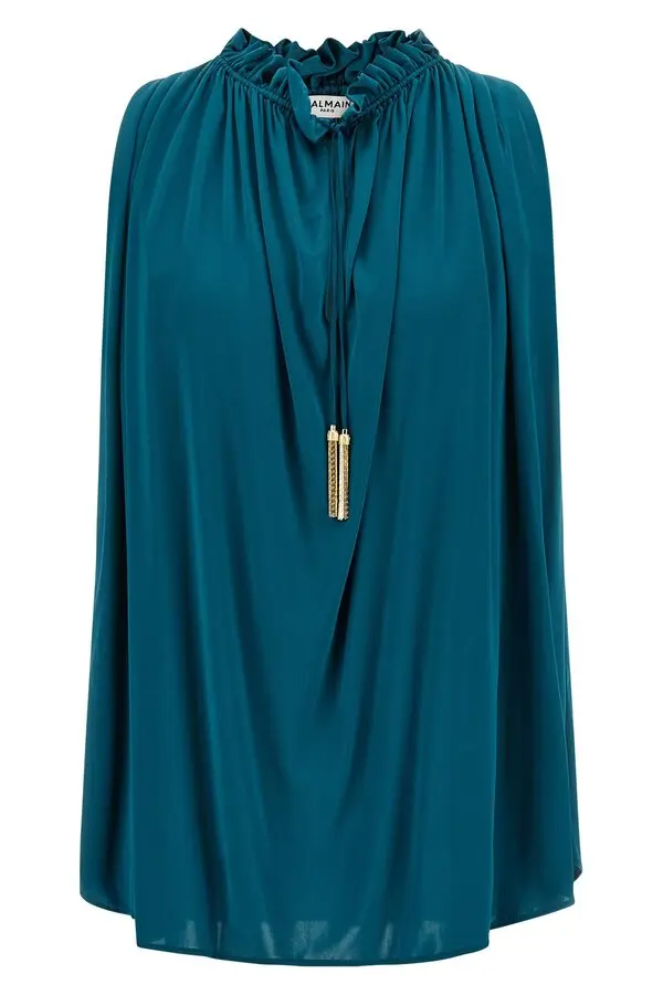 Balmain Pompon Catene' Top - Blue