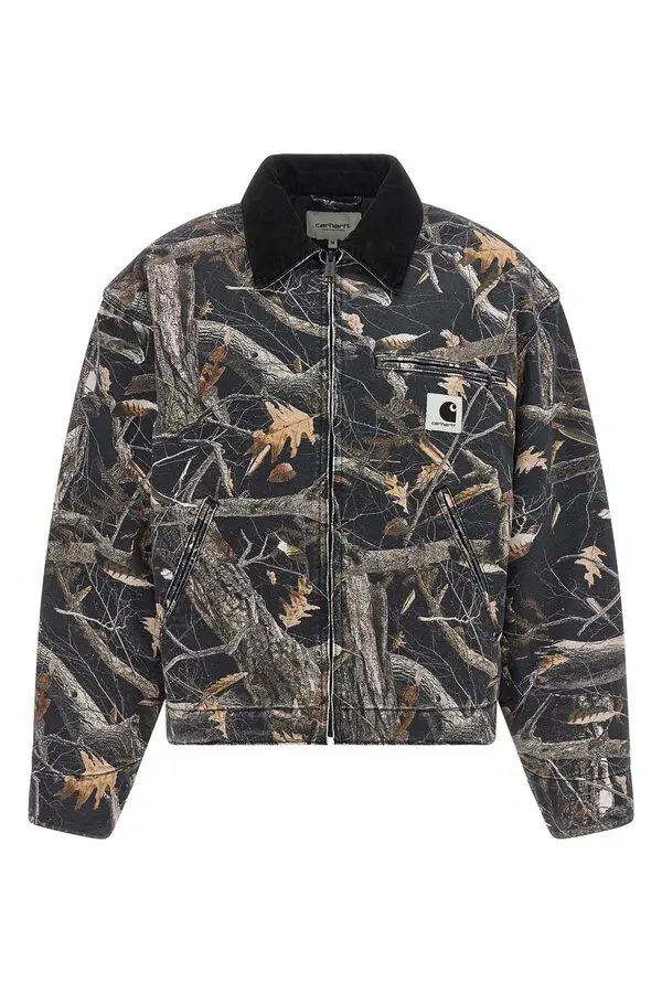 Carhartt Work In Progress Og Detroit' Camouflage Cotton Canvas Jacket