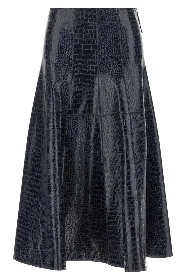 Pinko Antinori Croc Effect Midi Skirt