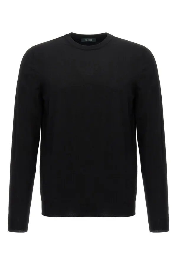 ZANONE Wool Crew Neck Sweater - Black