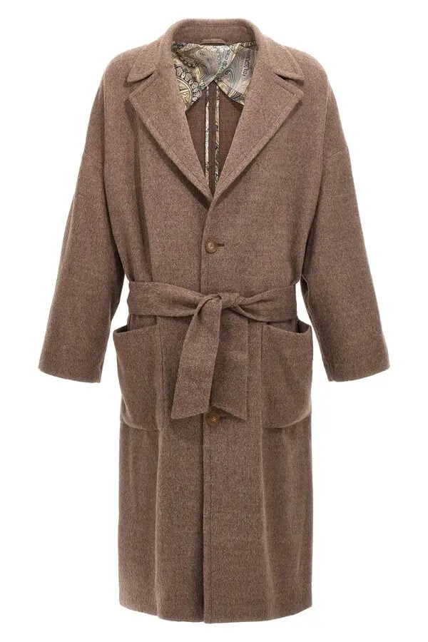 Etro Single-breasted Wool Coat