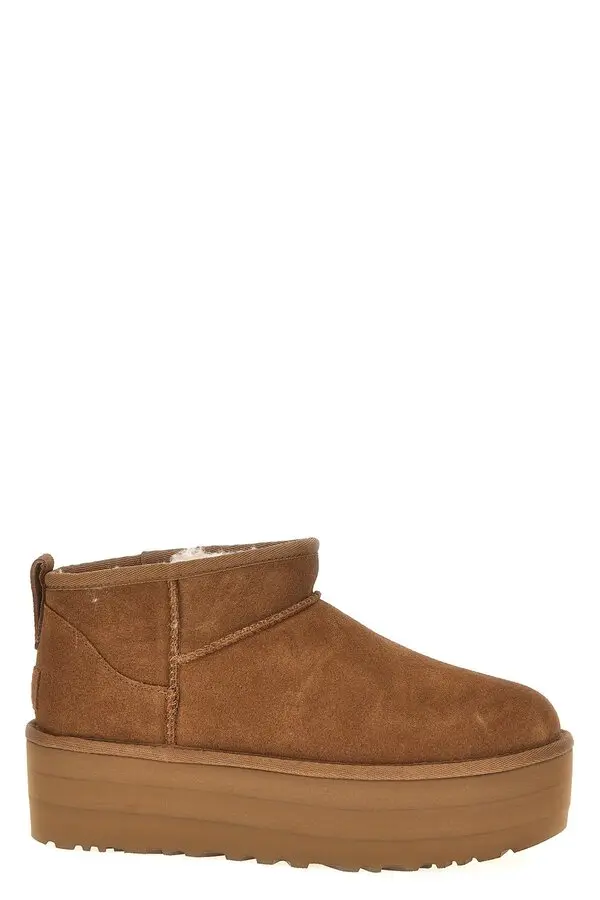 UGG Classic Ultra Mini Platform' Ankle Boots - Brown