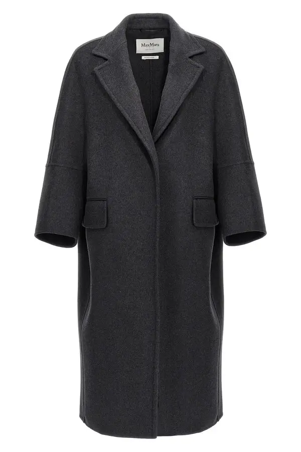 Max Mara Asburgo Mélange Wool And Cashmere Coat - Gray