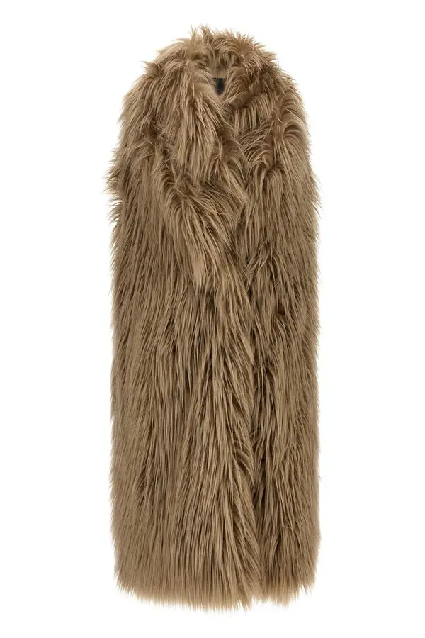 BBCOUTURE Long Faux Fur Vest