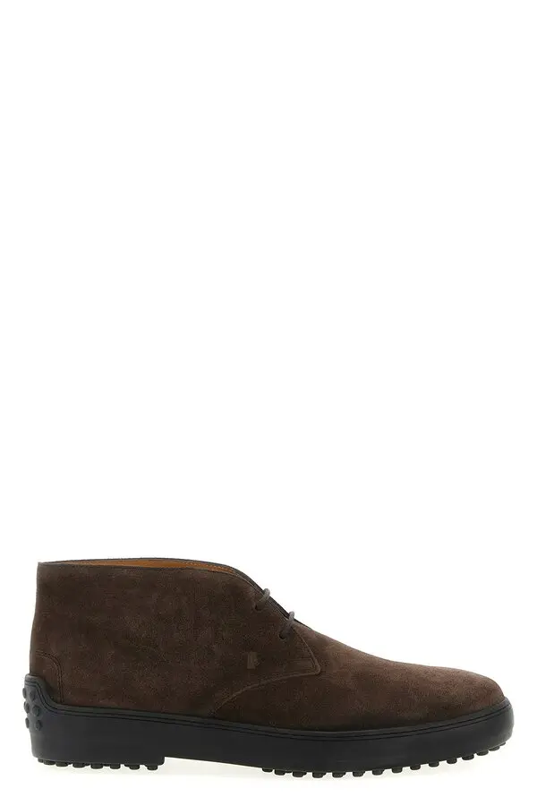 TOD'S Suede Lace-up Ankle Boots