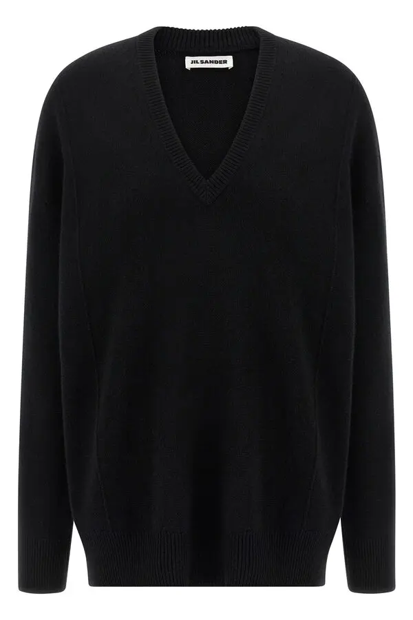 JIL SANDER V-neck Wool And Cashmere Sweater