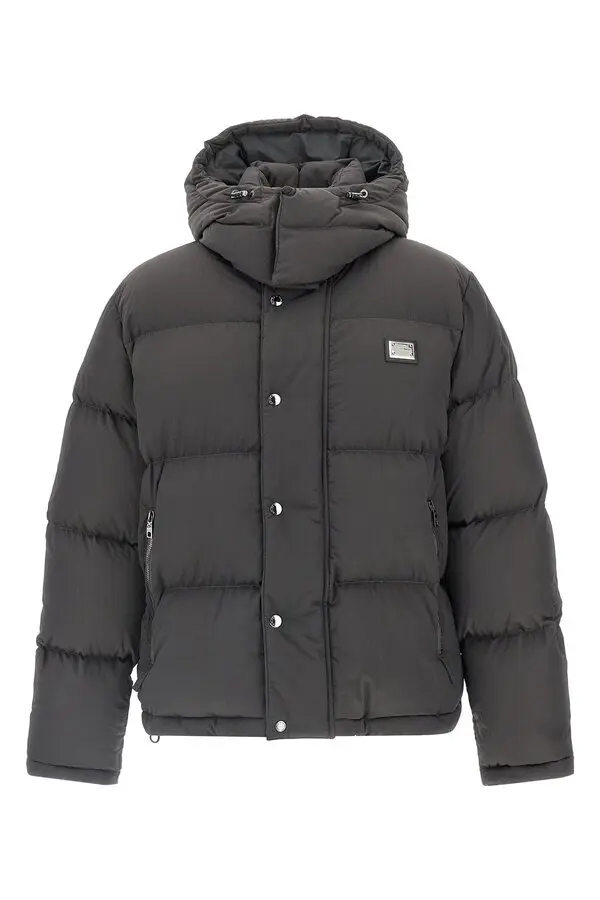 Dolce & Gabbana Logo Patch Quilted Down Jacket